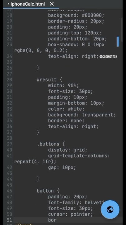 Creating Iphone 15 Calculator clone & UI Design using #html #css & #javascript | #codingtech # ...