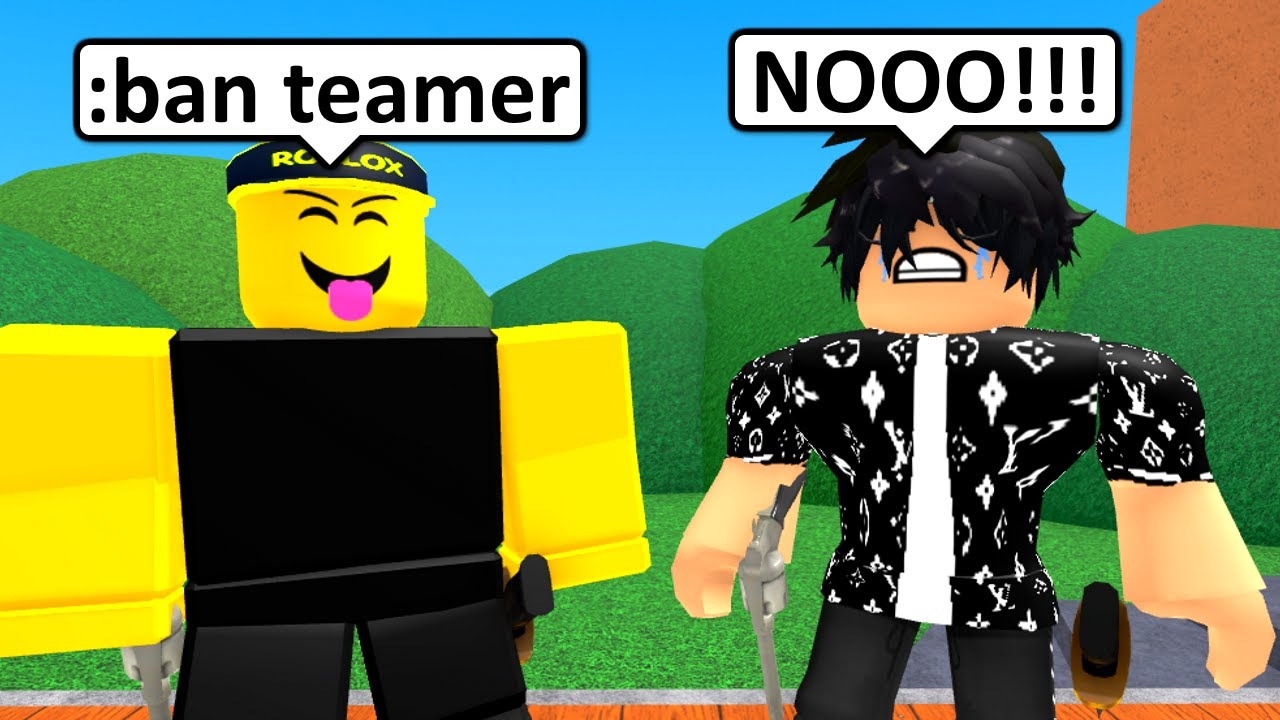 Trolling TOXIC TEAMERS with ADMIN COMMANDS in MM2! - YouTube