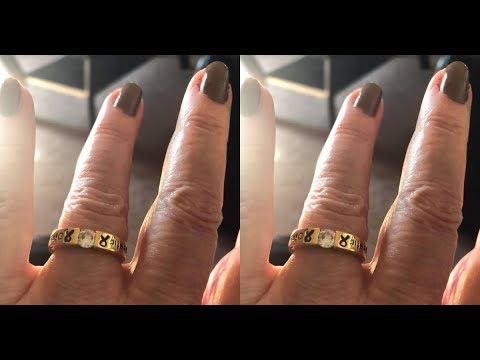 Gold Diamond Diabetic Ring 2 - YouTube
