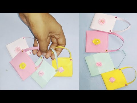 How to make a paper bag /make a paper School Bag|Origami Paper Bag/Make ...