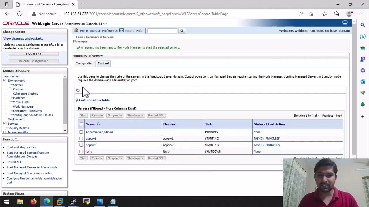Part 6startup Sequence Of All Servicesdb Server Weblogic Nodemanager Adminserver