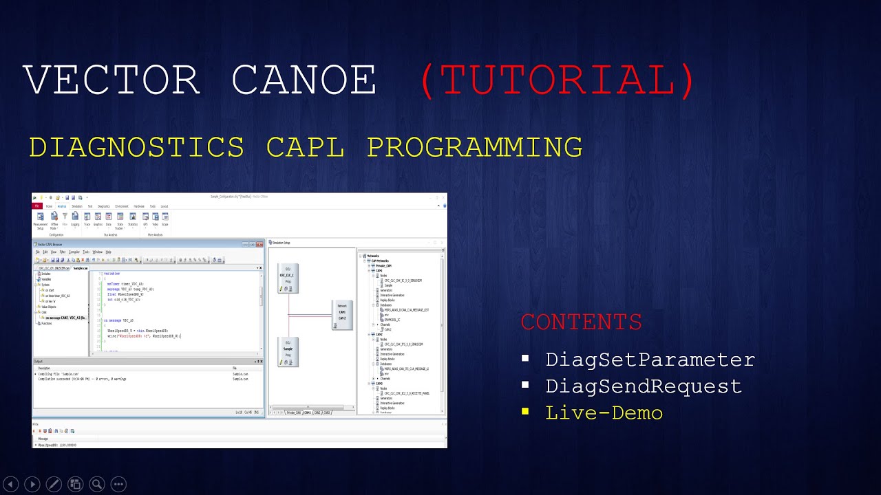 Uds Diagnostics Capl Programming Diagsetparameters Youtube