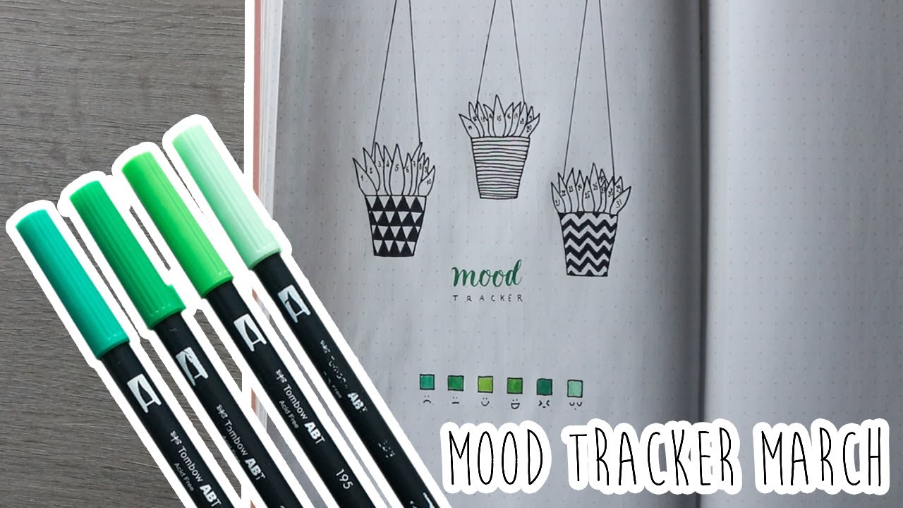 Mood tracker march | BULLET JOURNAL - YouTube