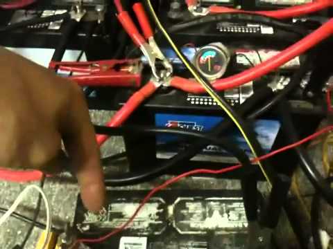 Battery Bank w/solar & Wind turbine controller - YouTube