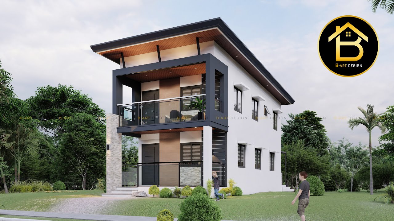 MODERN 2 STOREY 4 BEDROOM HOUSE DESIGN (5X12 Meters) - YouTube
