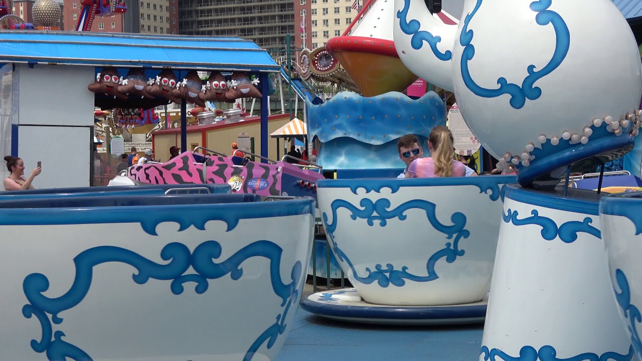[4K] TEA PARTY Ride at Luna Park Coney Island New York USA - YouTube