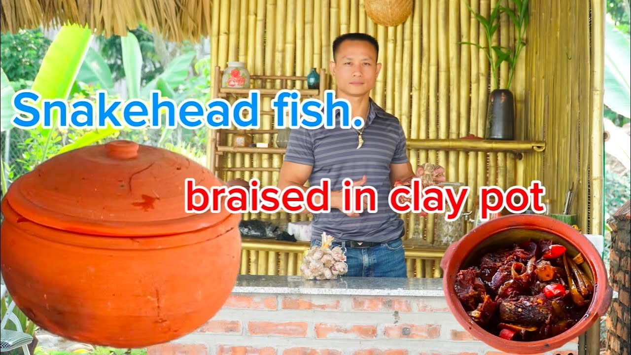 Recipe for delicious braised snakehead fish in clay pot. - YouTube