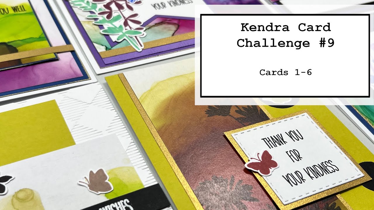 Kendra Card Challenge #9 - Pink & Main May 2022 card kit - Cards 1 - 6 ...