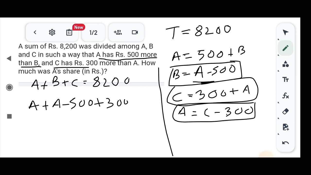 A Sum Of Rs 8200 Was Divided Among A B And C In Such A Way That A Has a-sum-of-rs-8200-was-divided-among-a-b-and-c-in-such-a-way-that-a-has