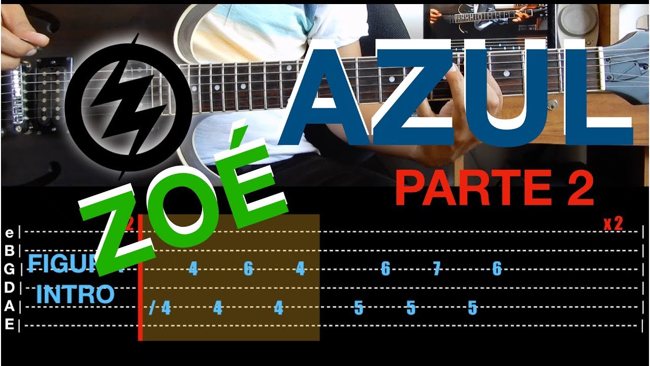 Cómo tocar "Azul" de "Zoé" en Guitarra. Parte 2 || El Richi! - YouTube