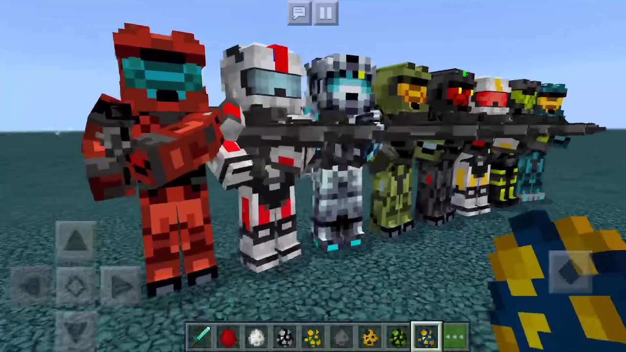 Halo Wars in Minecraft PE (Guns, Suits, And MORE) - YouTube