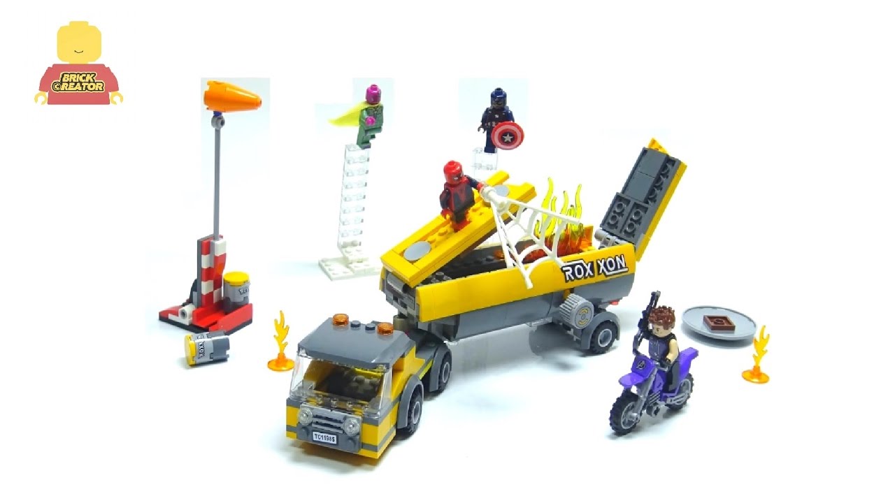 Lego MARVEL Super Heroes 76067 Tanker Truck Takedown Speed Build - 레고 ...