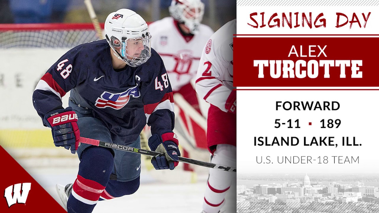 Wisconsin Hockey Signing Day 2018: Alex Turcotte - YouTube