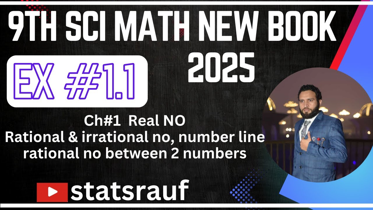 ex1.1 9th math new book 2025 ptb lahore pakistan pro - YouTube