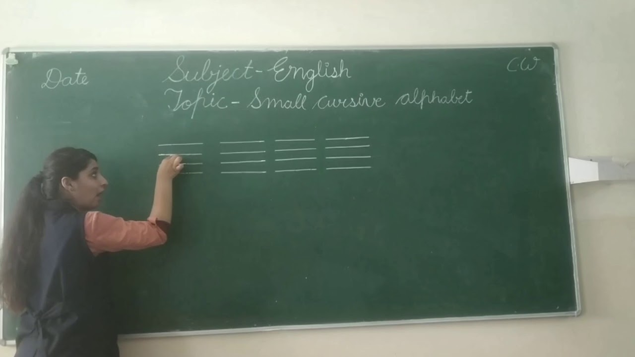 LKG -ENGLISH SMALL CURSIVE ALPHABET UVWX - YouTube