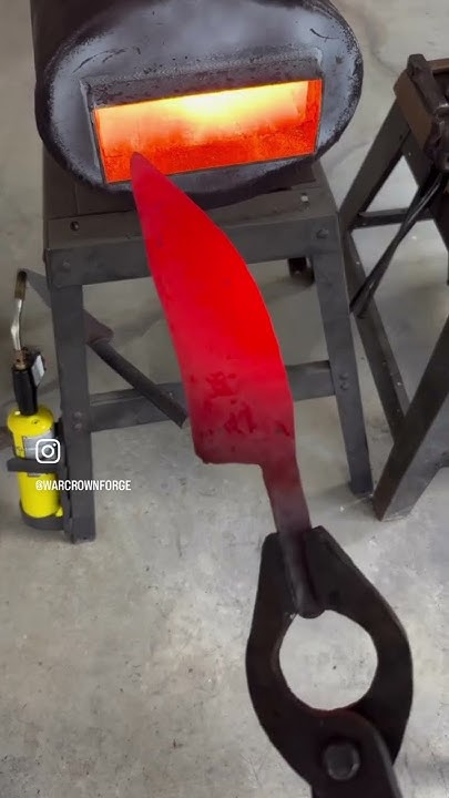 Forging a hidden tang knife - YouTube