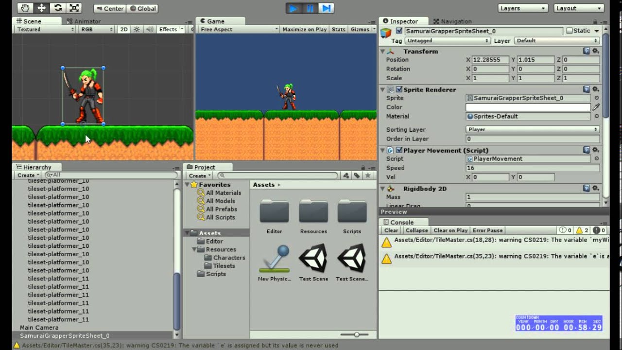 Unity 4.3 2d collider issue - YouTube