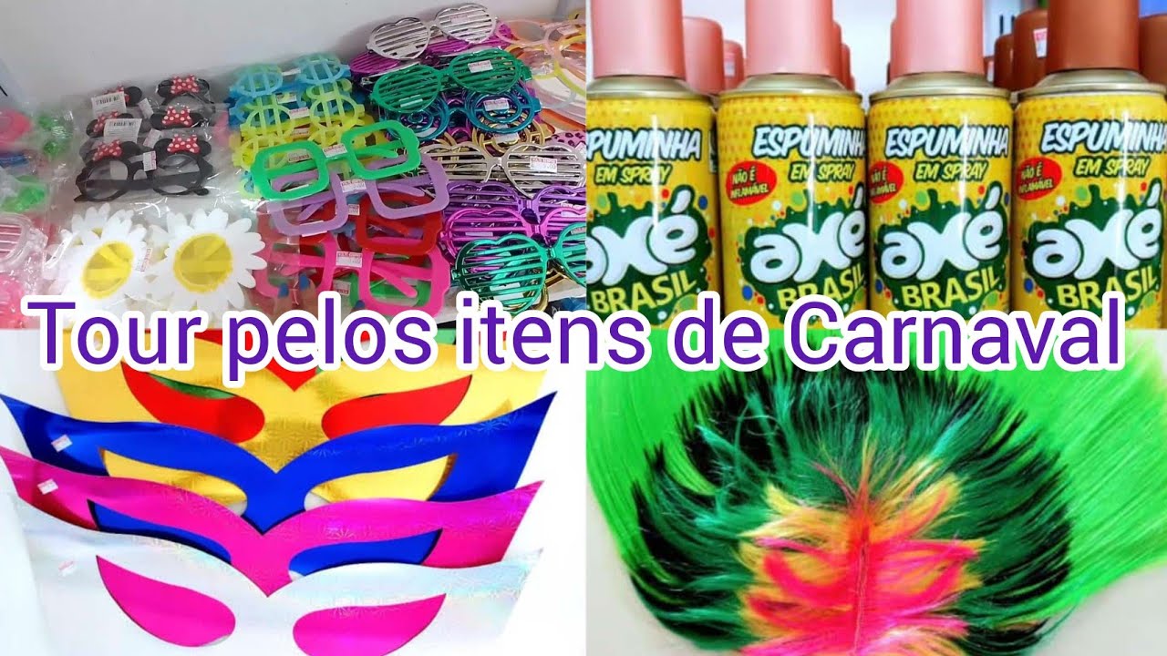 Tour pelos itens de Carnaval da Papelaria mais que papel 🎉 - YouTube
