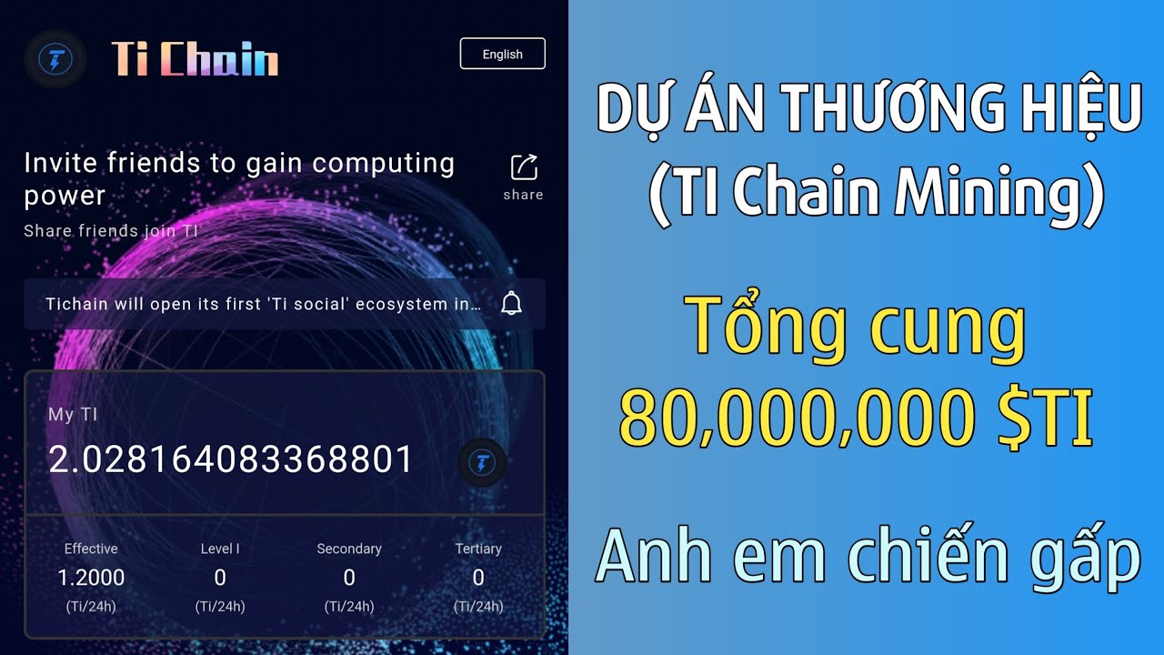 Dự Án Mới Thương Hiệu TI Chain Khai Thác Free Token TI Với Nguồn Tổng ...