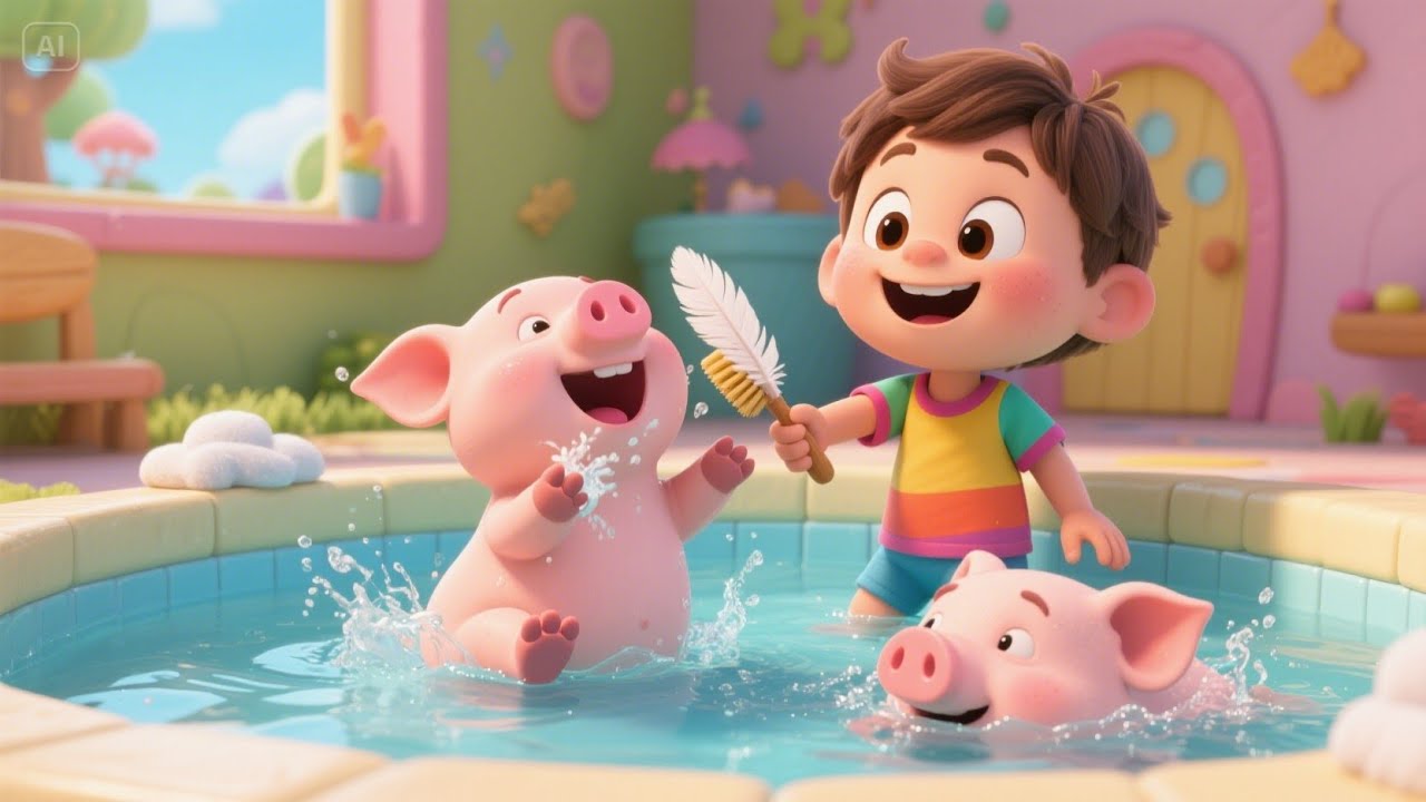 This Little Piggy – Piggy Spa Day Song + More | Colorful Nursery Rhyme ...