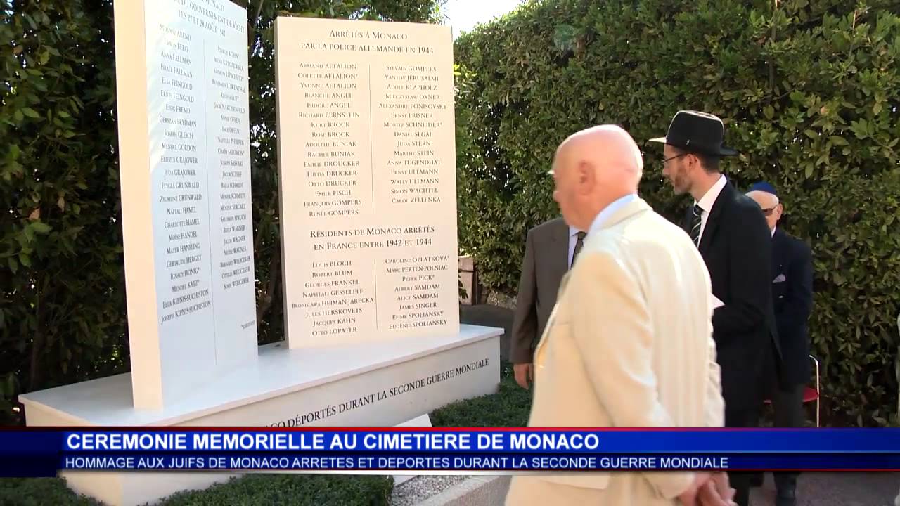 Monaco célèbre la mémoire des Juifs déportés - YouTube
