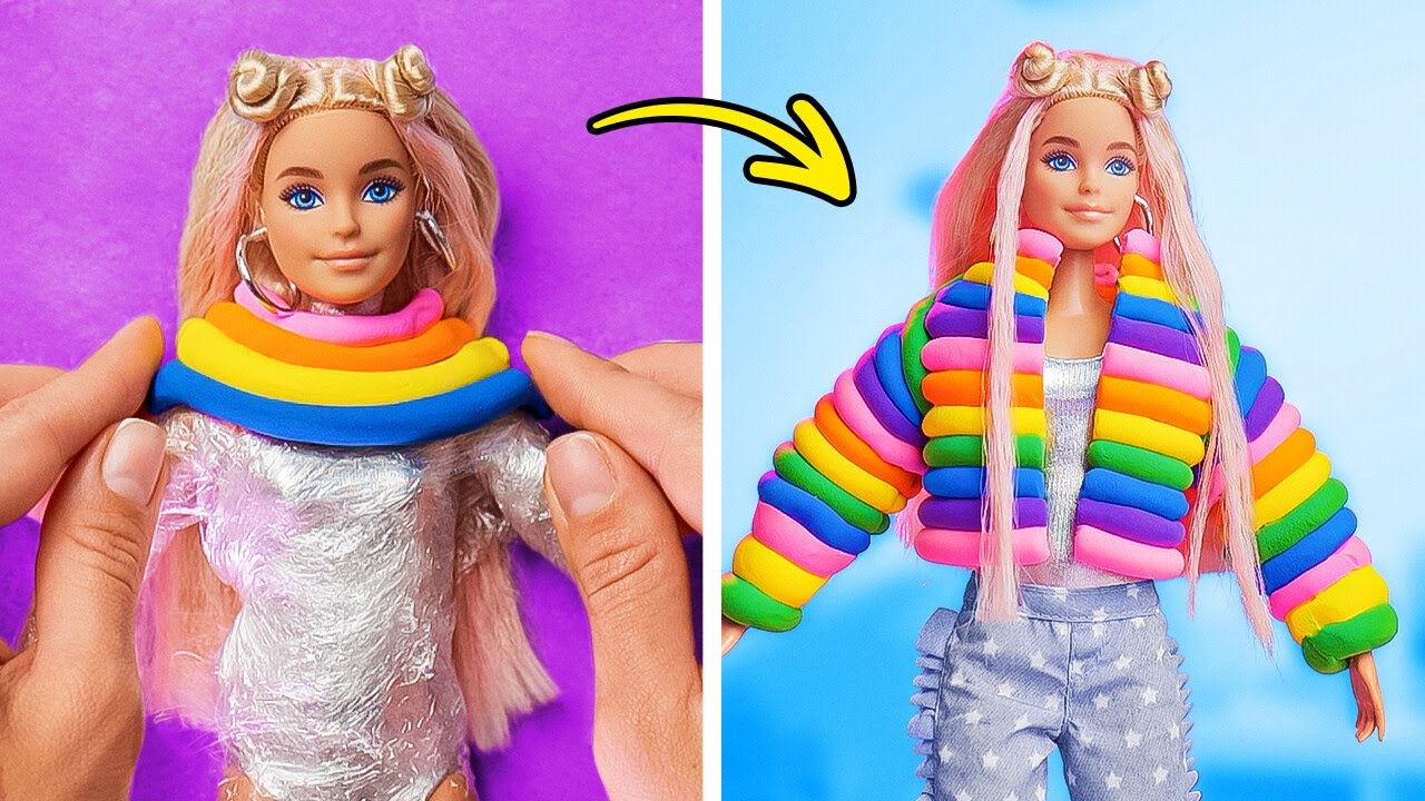 IDE PERUBAHAN BONEKA BARBIE YANG MENAKJUBKAN 🎀 Kiat & Kerajinan Boneka ...