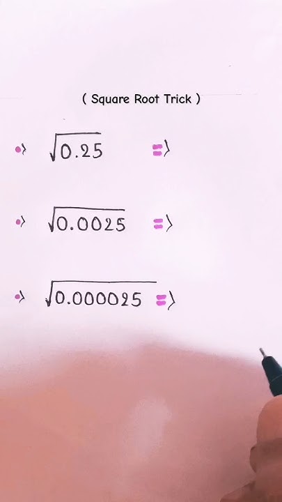 Square Root Trick #shorts #squareroot - YouTube