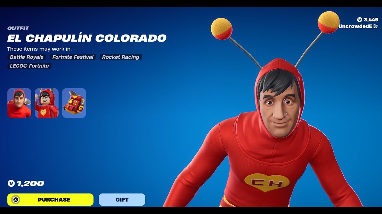EL CHAPULIN COLORADO RETURNS + MORE! Fortnite Item Shop [3rd August ...