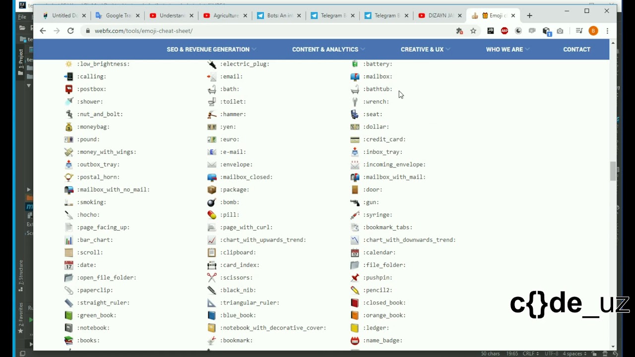 Telegram Bot. 13 - Emoji. - YouTube