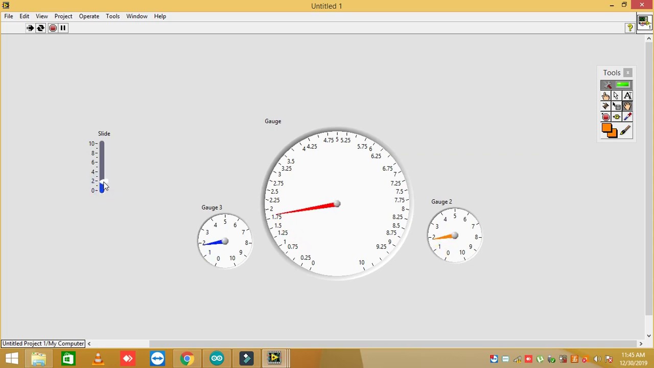 How To Make Gauge In Labview How To Use Gauge In Labview Gauge In Labview Youtube
