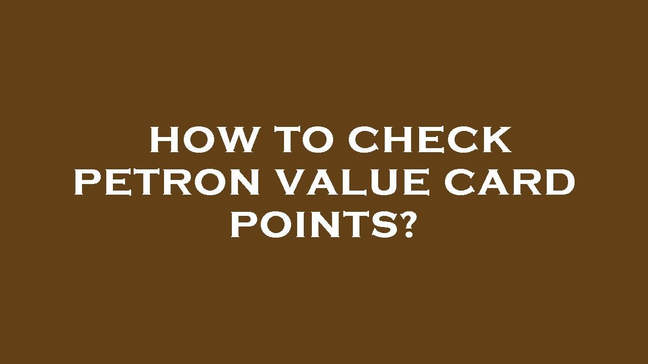 How to check petron value card points? - YouTube