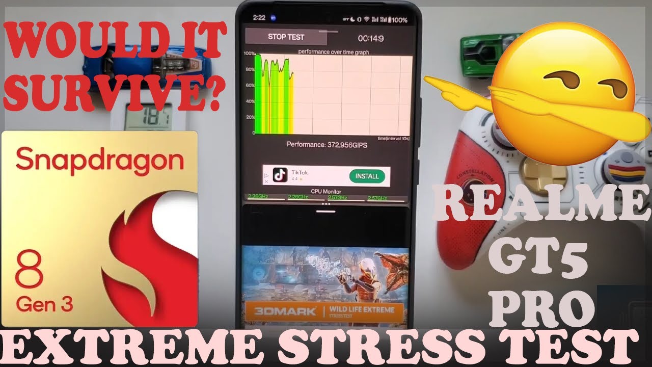 EXTREME STRESS TEST CPU/GPU| REALME GT5 PRO - YouTube