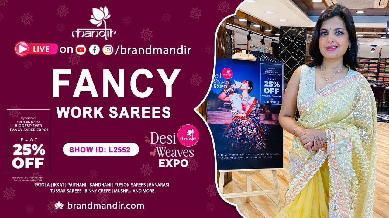 Fancy Work Sarees Collection | WhatsApp Number 733 733 7000 | Brand ...