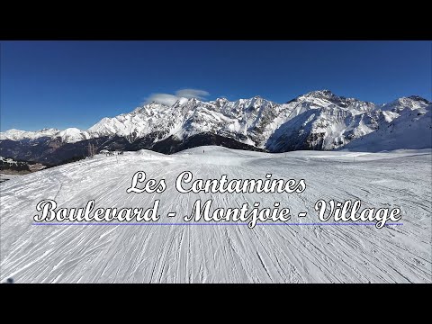 Skiing in Les Contamines - Boulevard - Montjoie - Village