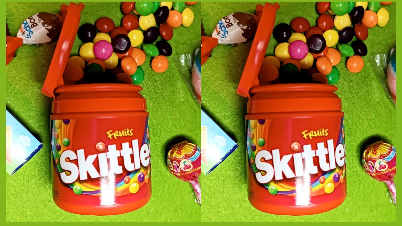 NEW! Satisfying video 💛 Opening magic Skittles Box 💛 ASMR Candy - YouTube