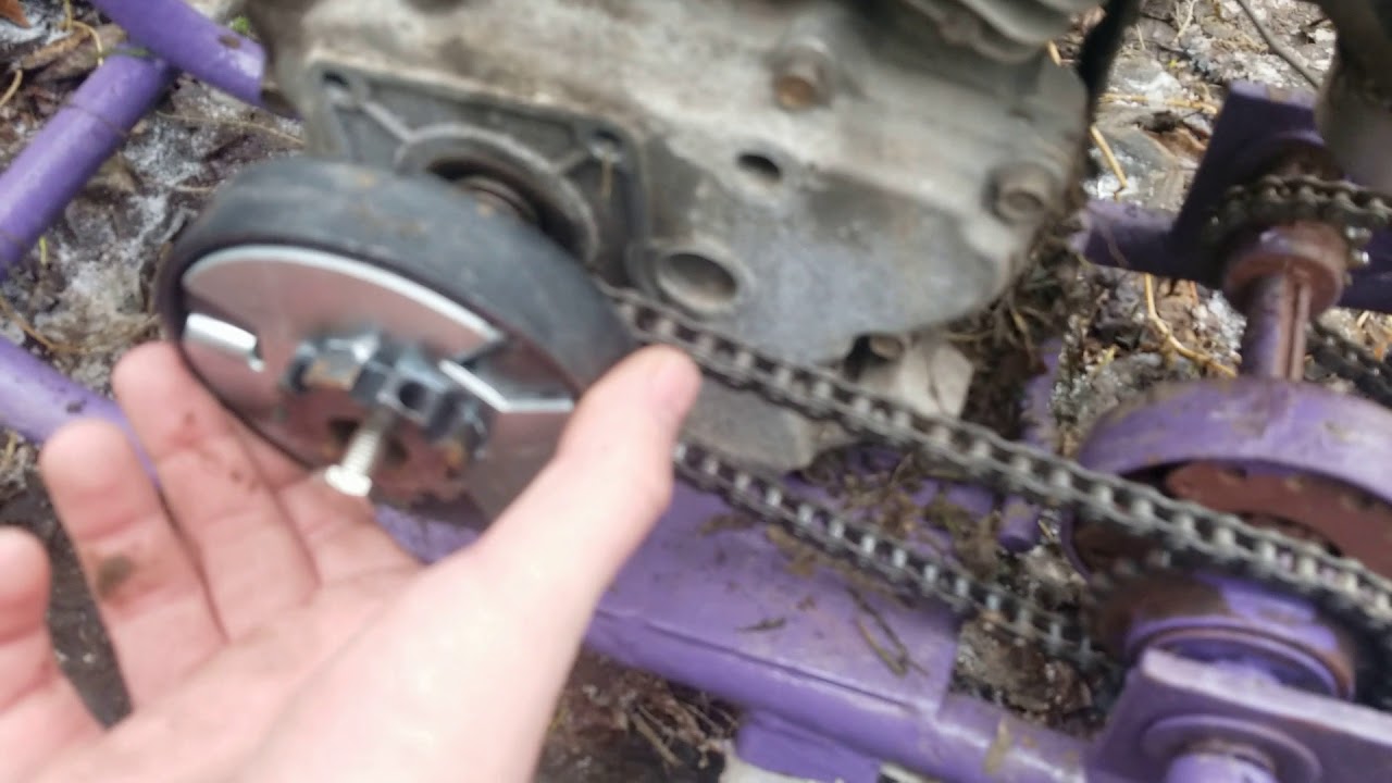 Mini bike running on propane. - YouTube