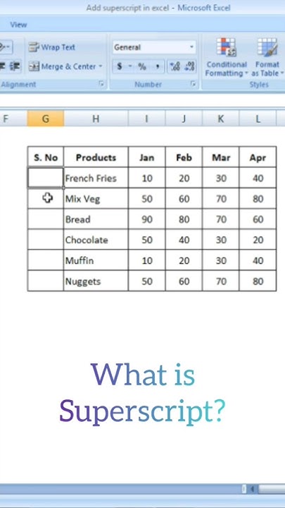 Add superscript in excel #shorts - YouTube