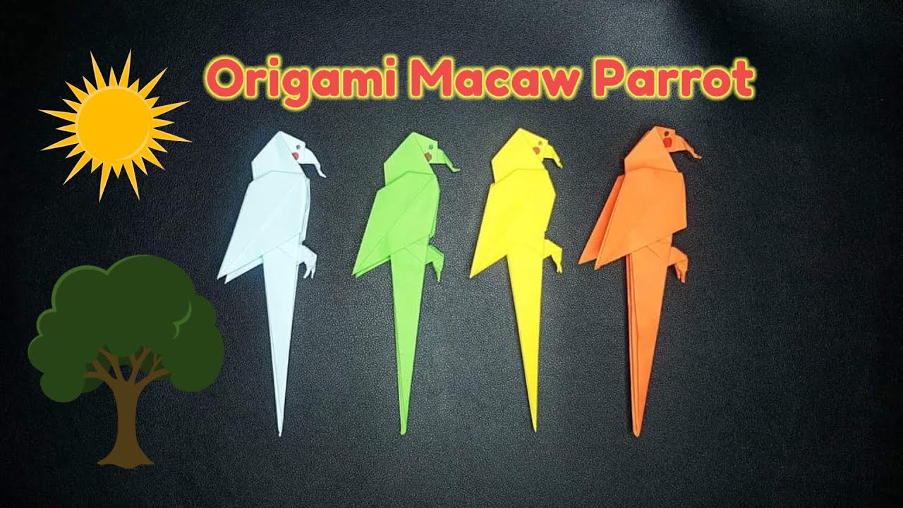 Origami Macaw Parrot l สอนพับนกแก้ว - YouTube