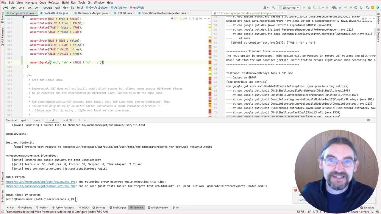fixing a bug in GWT: true ? "a" : "b" - YouTube