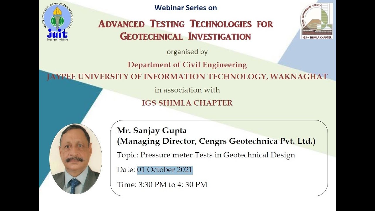 Webinar Series Advanced Testing Technologies for Geotechnical ...