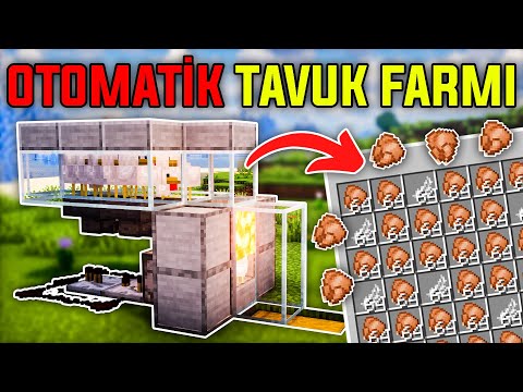 Minecraft KOLAY Otomatik Yemek - Tavuk Farmı Yapımı 1.21