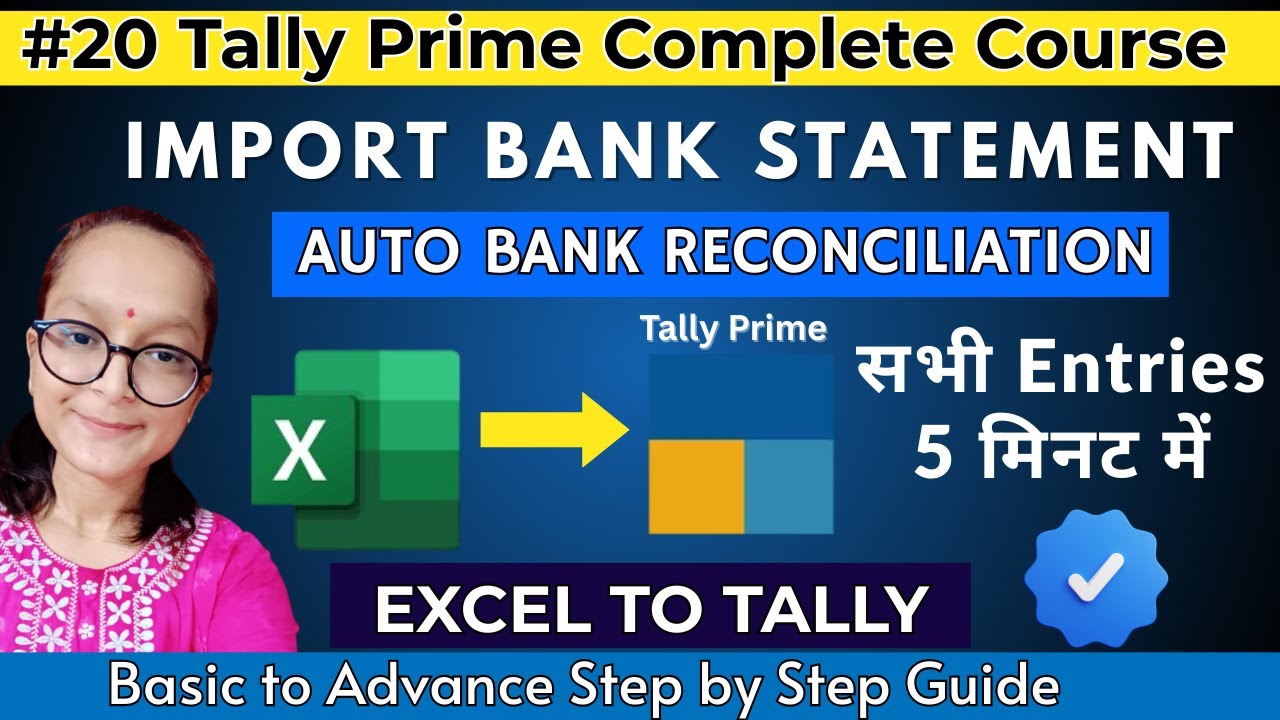 #20 Tally Prime- How to Import Bank Statement in Tally | Excel to Tally ...