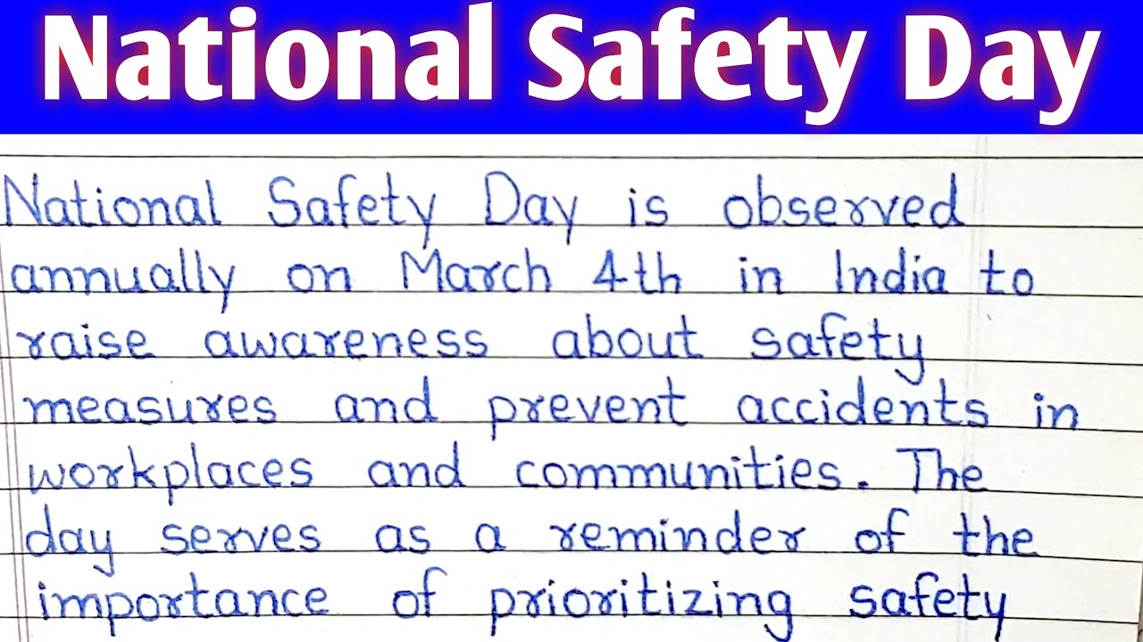 Write Essay On National Safety Day | best essay on national safety day ...