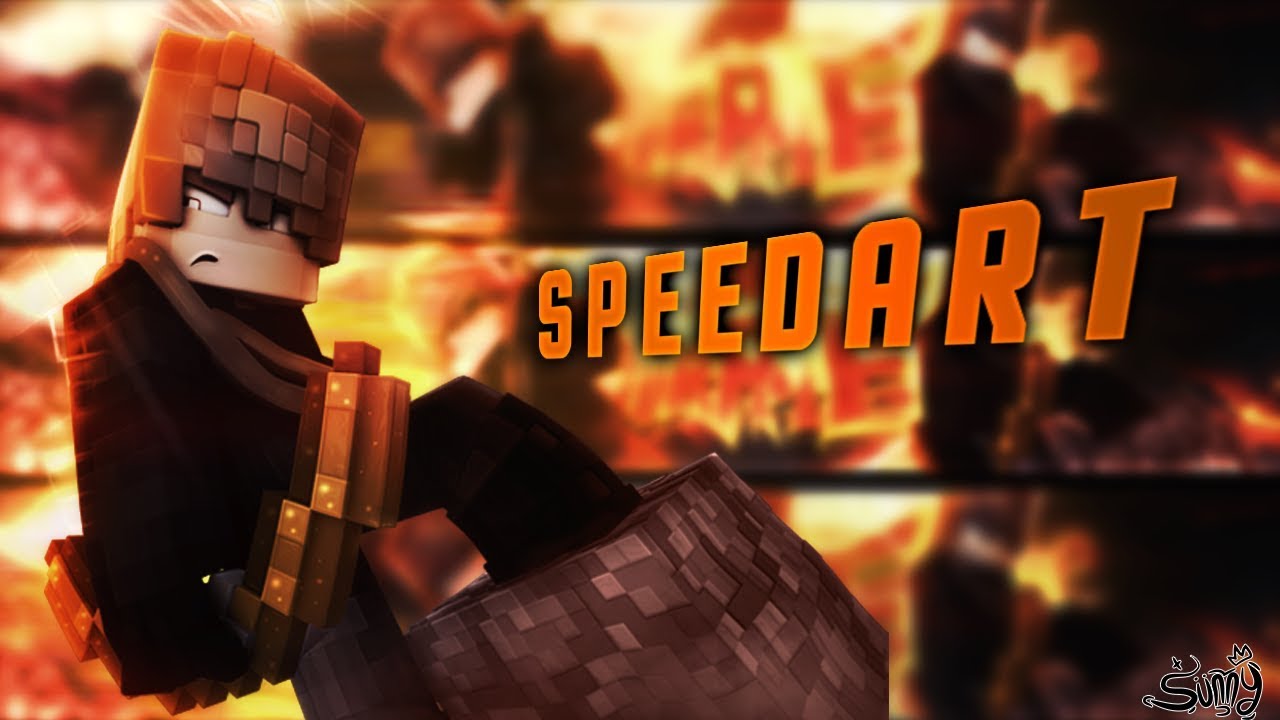 Minecraft Banner Speed Art (.psd at 60 Likes) | SunnyArts - YouTube