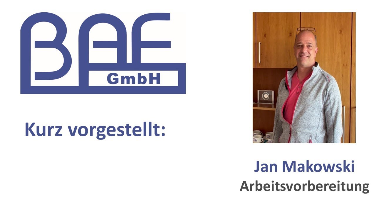Jan Makowski, Arbeitsvorbereitung - YouTube