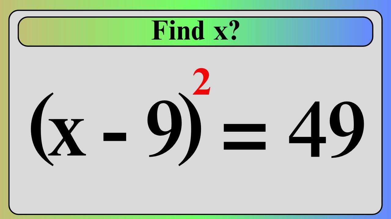 Nice Algebra Math Problem | Find the Value of X | Olympiad - YouTube