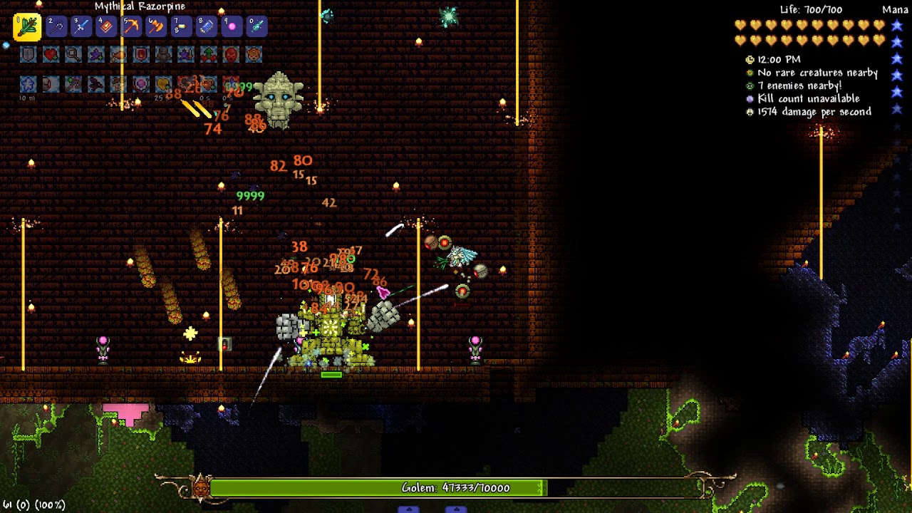 Terraria - Fargo's Souls Mod v1.3.93: Golem (Eternity Mode) - YouTube