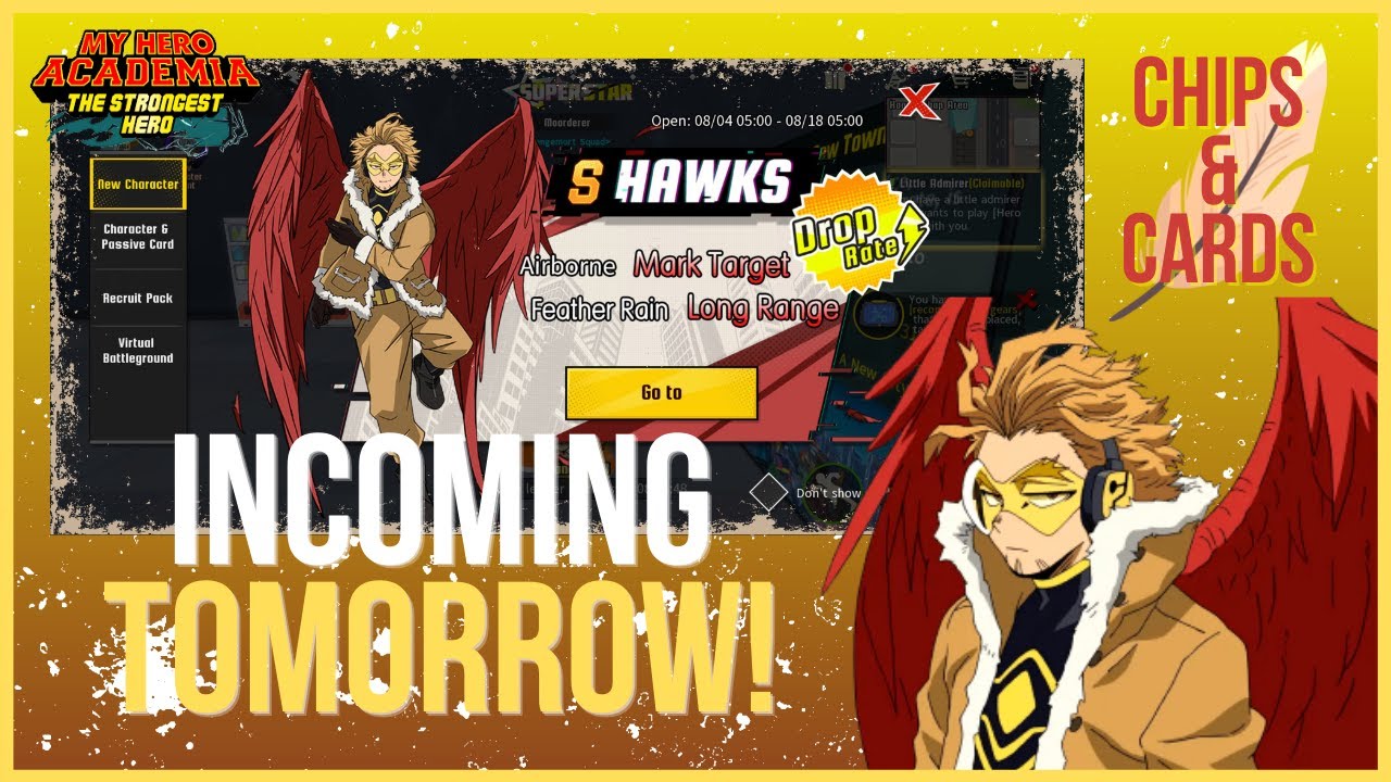 HAWKS IS COMING TOMORROW! CARD & CHIPS SNEAK PEAK! - My Hero Academia ...
