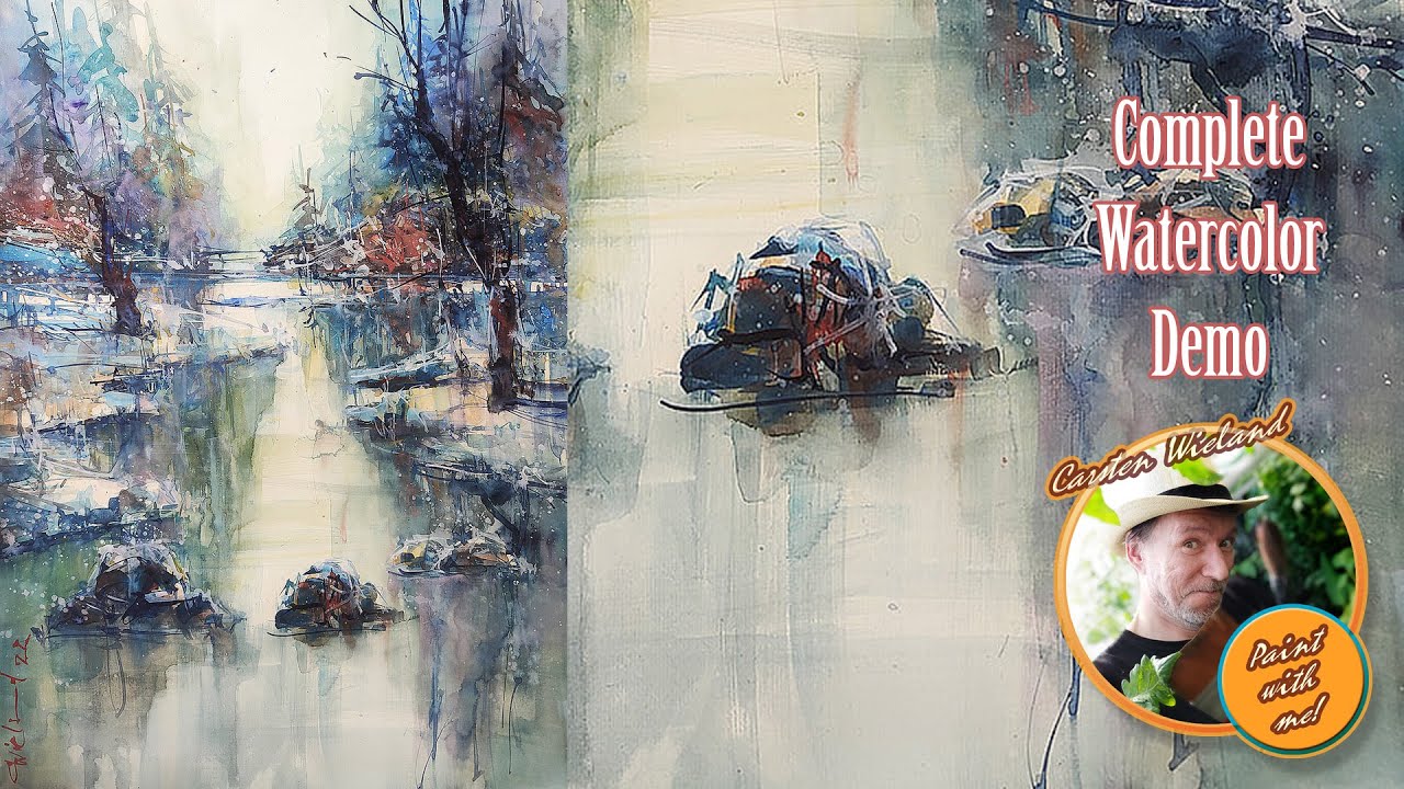 Complete Watercolor Demonstration by Carsten Wieland 2022-06 "Winter ...
