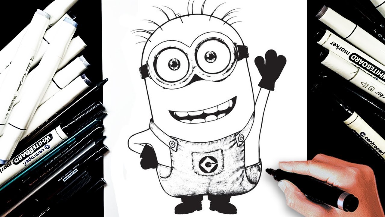 How To Draw Minion | Minions Sketch Tutorial | Sketch Despicable Me 4 ...